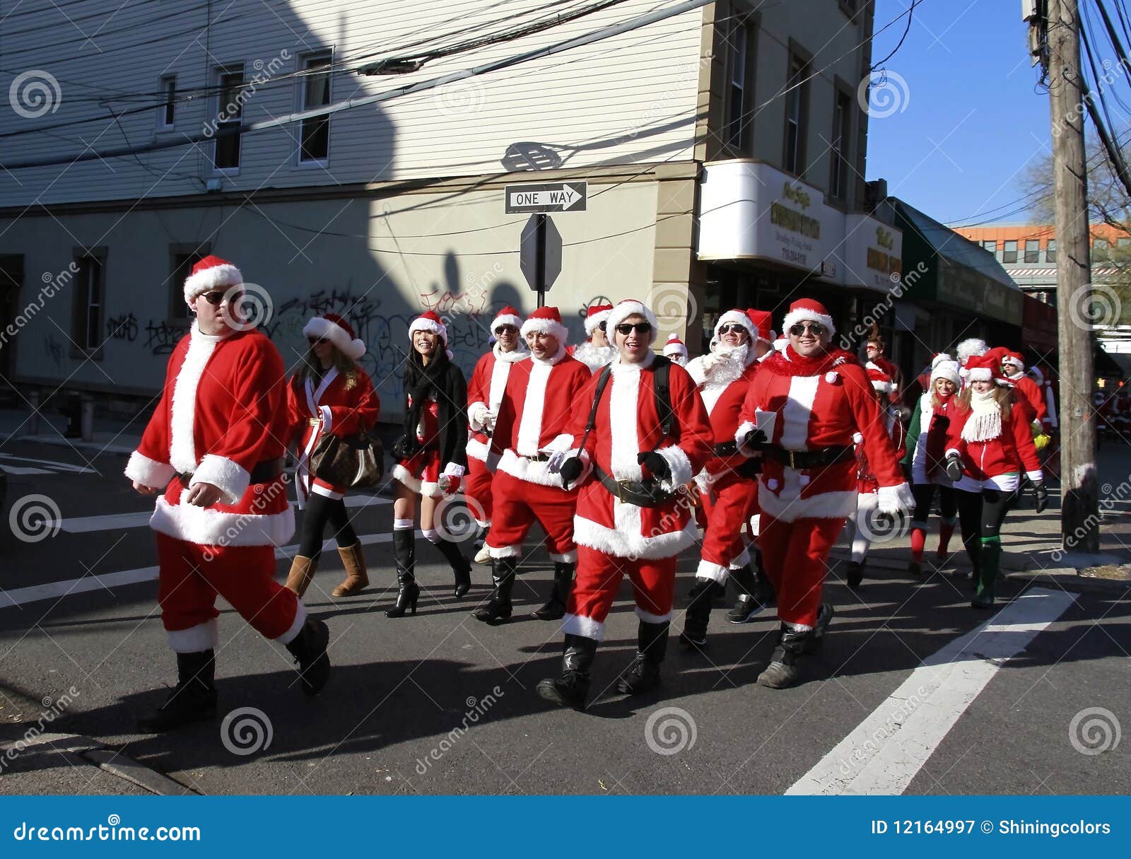SantaCon in New York editorial photography. Image of costume - 12164997