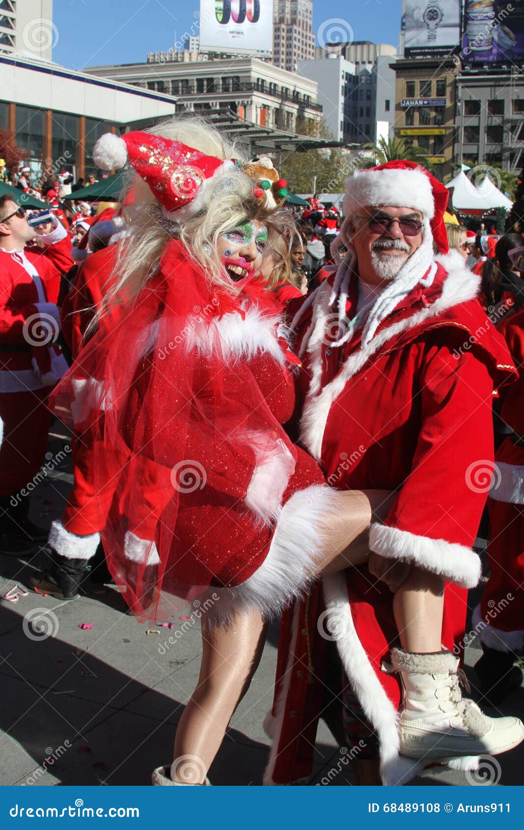 SantaCon, San Francisco editorial stock photo. Image of square - 68489108