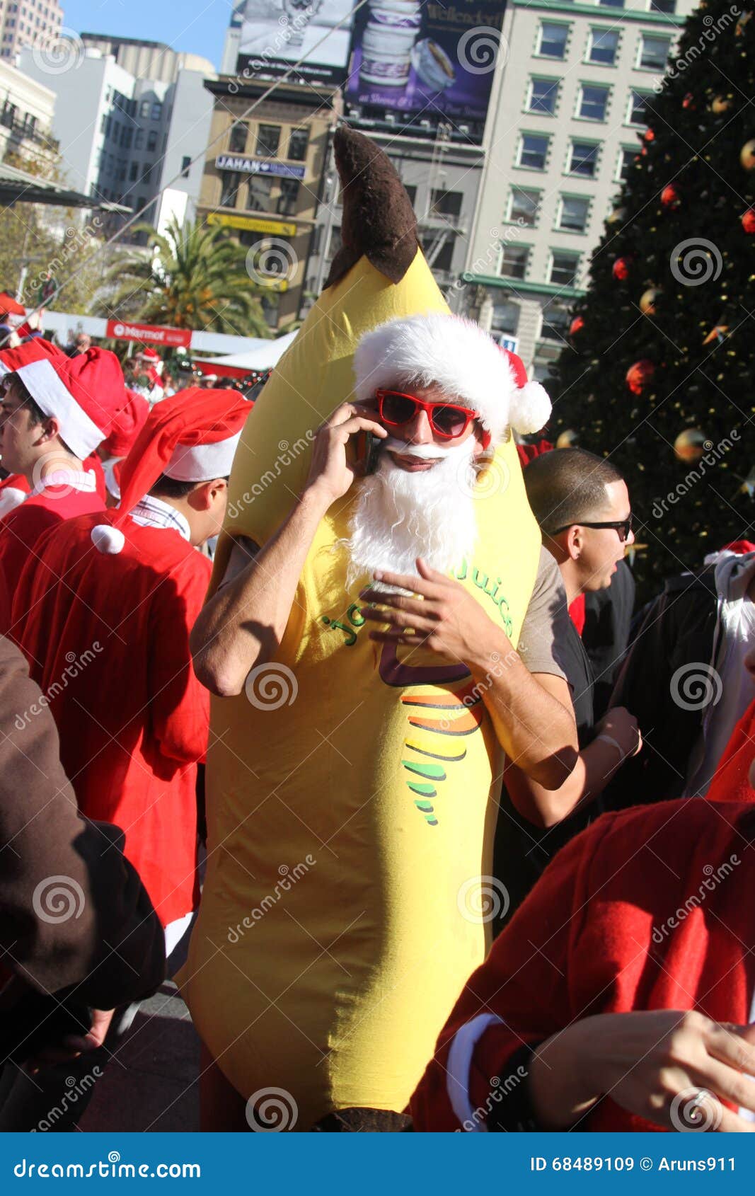 SantaCon, San Francisco editorial stock image. Image of california ...