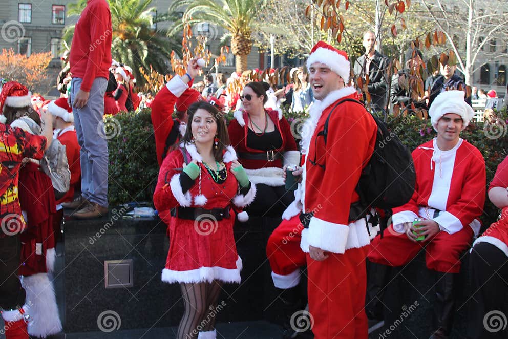 SantaCon, San Francisco editorial stock image. Image of santa - 68489379