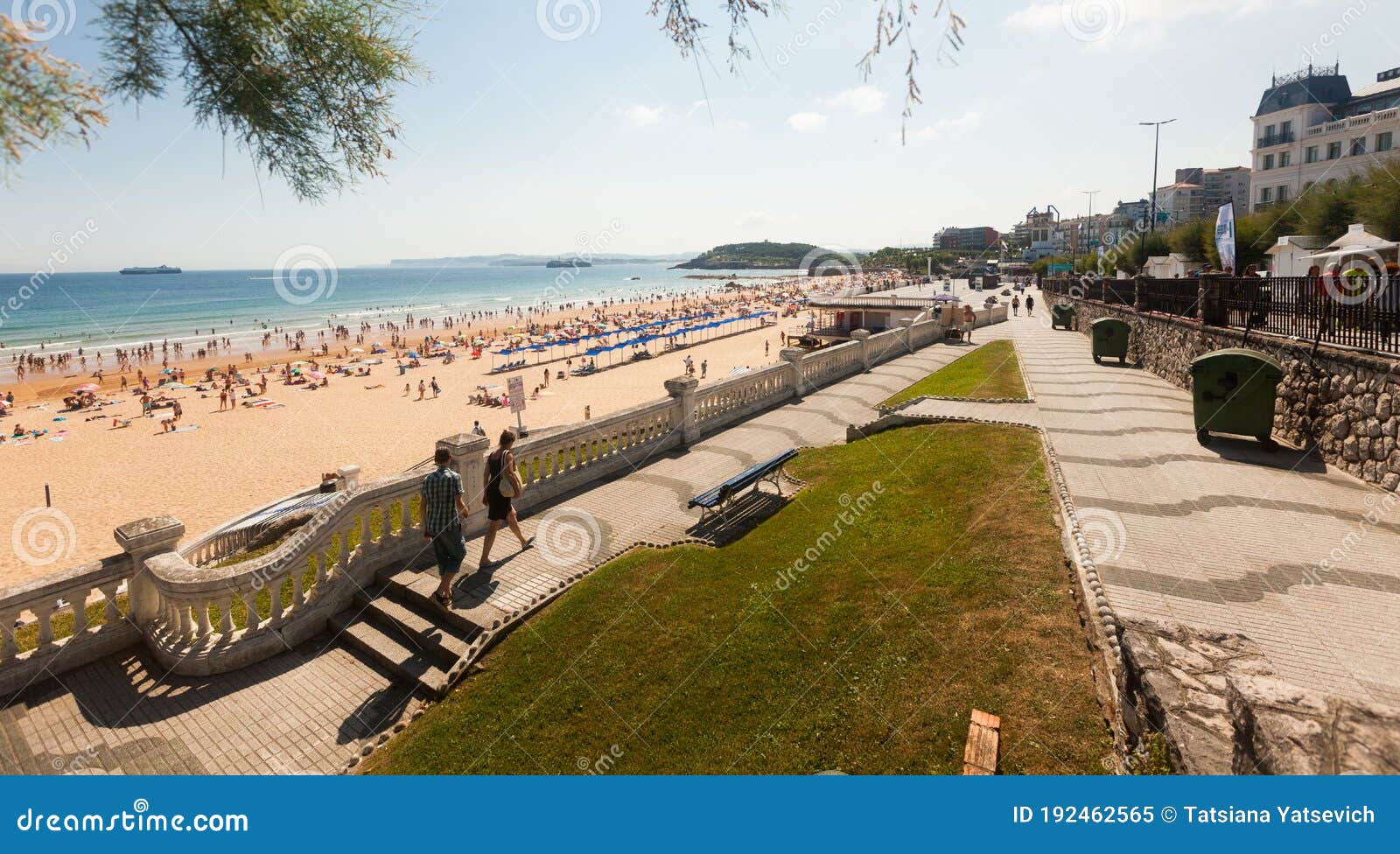 Santander Beach in Summer. Cantabria. Spain Editorial Image - Image of ...