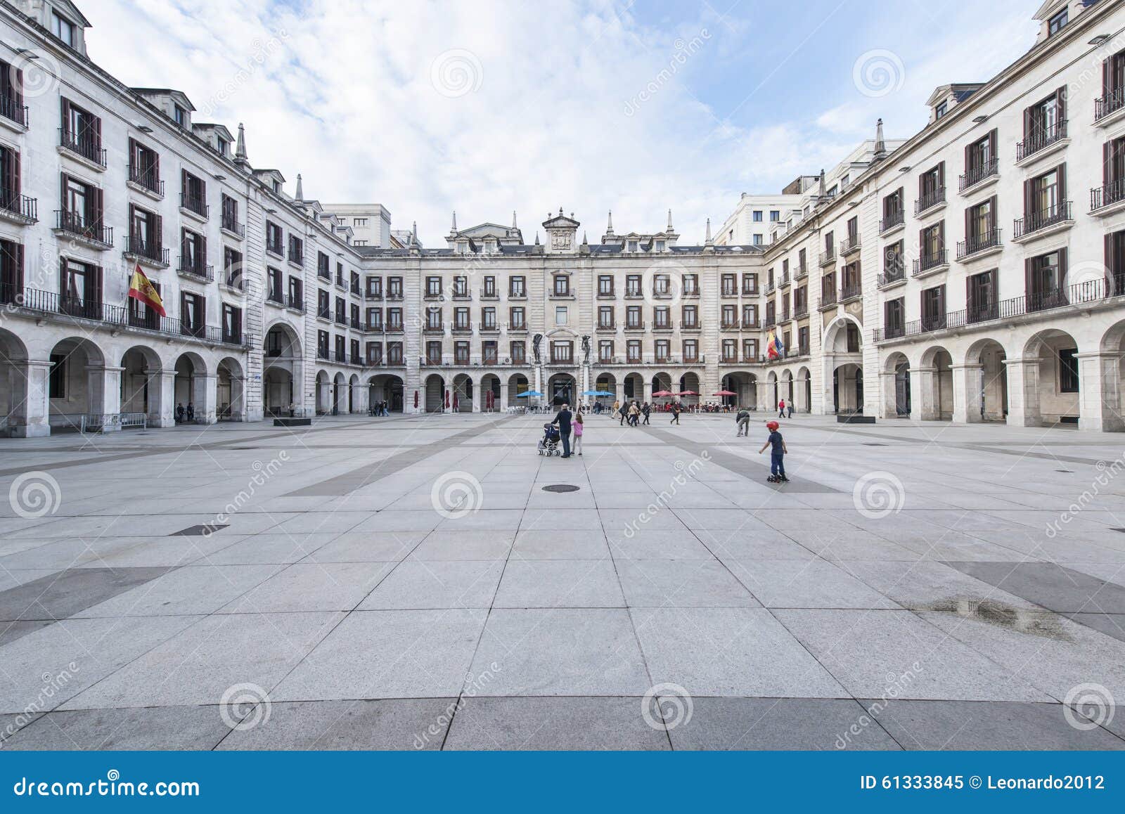 Santander, Cantabria, Spain-25 October 2015: Arcaded Square Editorial ...