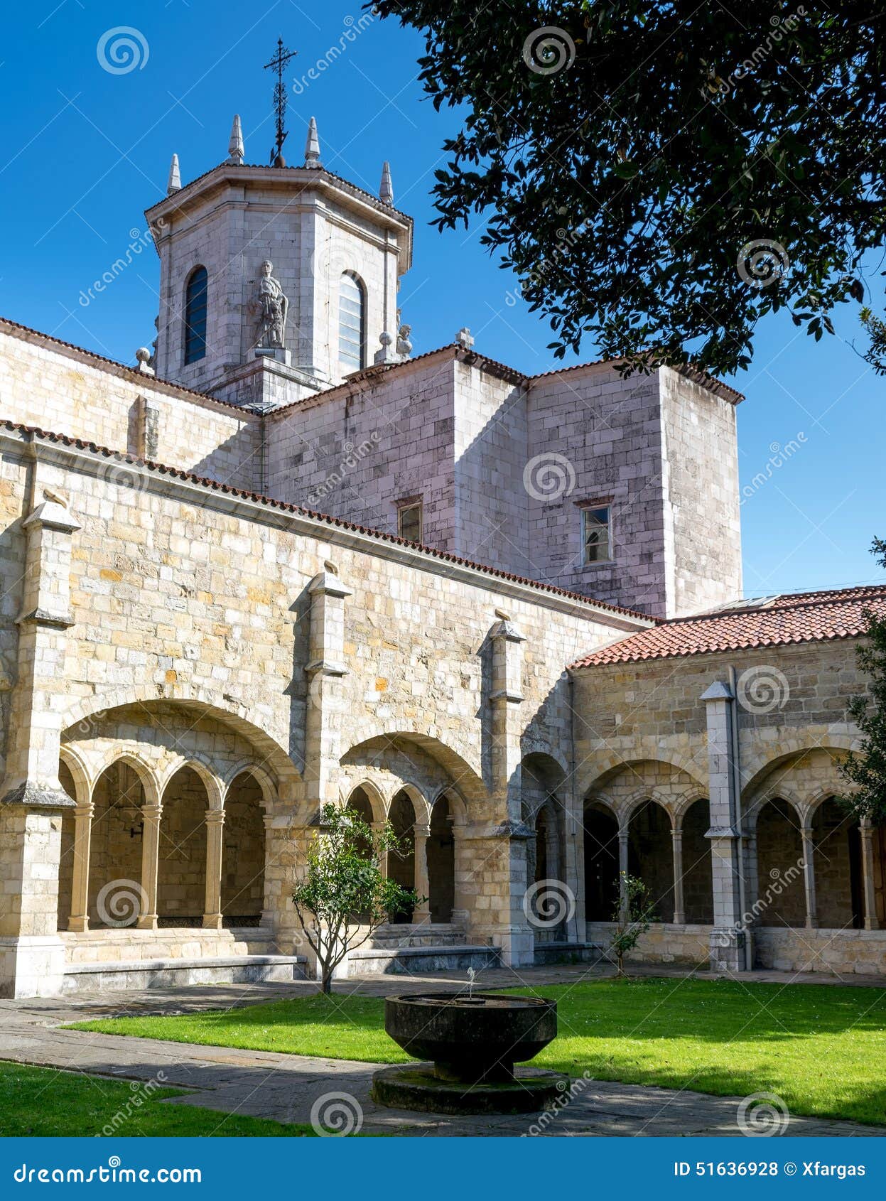 Santander Cathedral, Arches and Inside Facade from the Cloister Stock ...