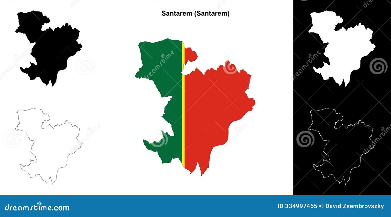 Santarem outline map stock illustration. Illustration of atlas - 334997465