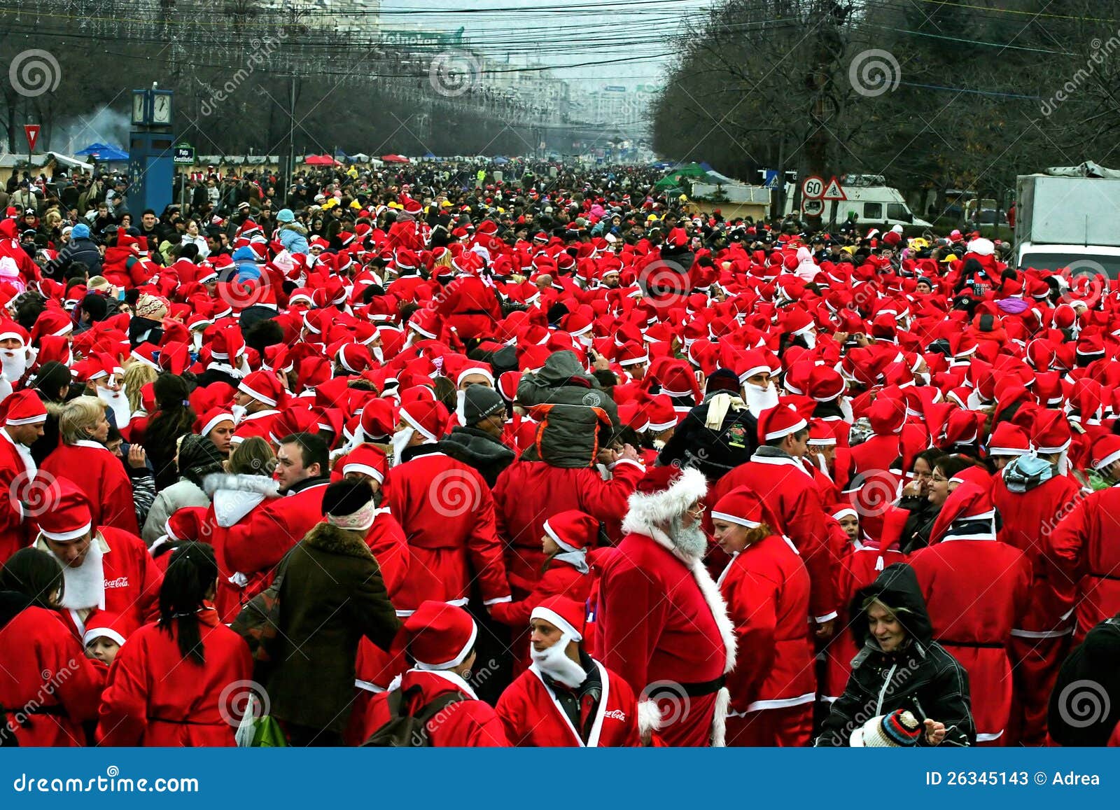 People Dressed Like Santa Claus Editorial Stock Photo - Image of ...