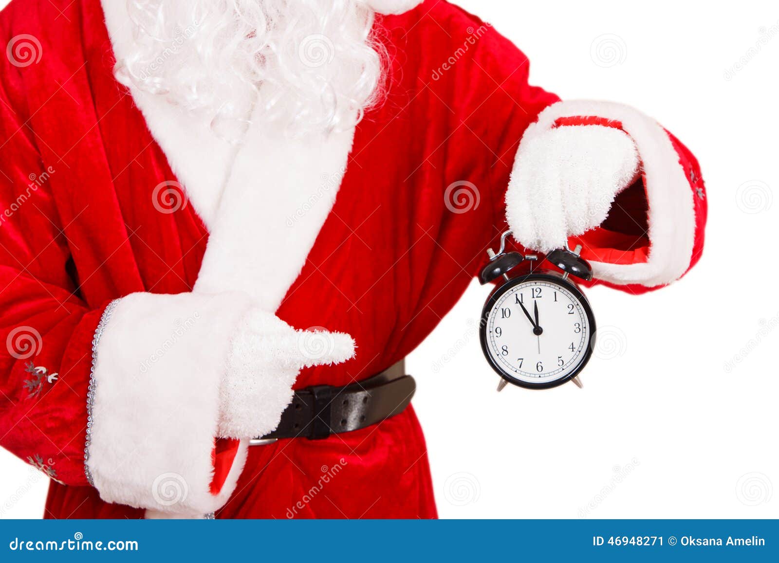 Santas Alarm Clock stock image. Image of adult, christmas - 46948271