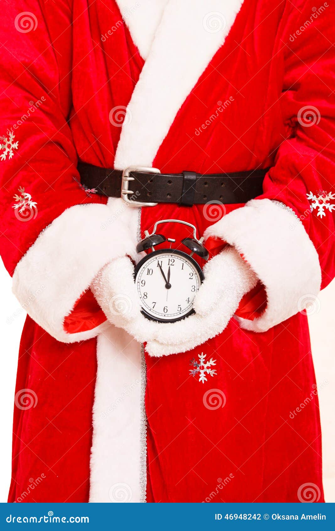 Santas Alarm Clock stock photo. Image of belt, adult - 46948242
