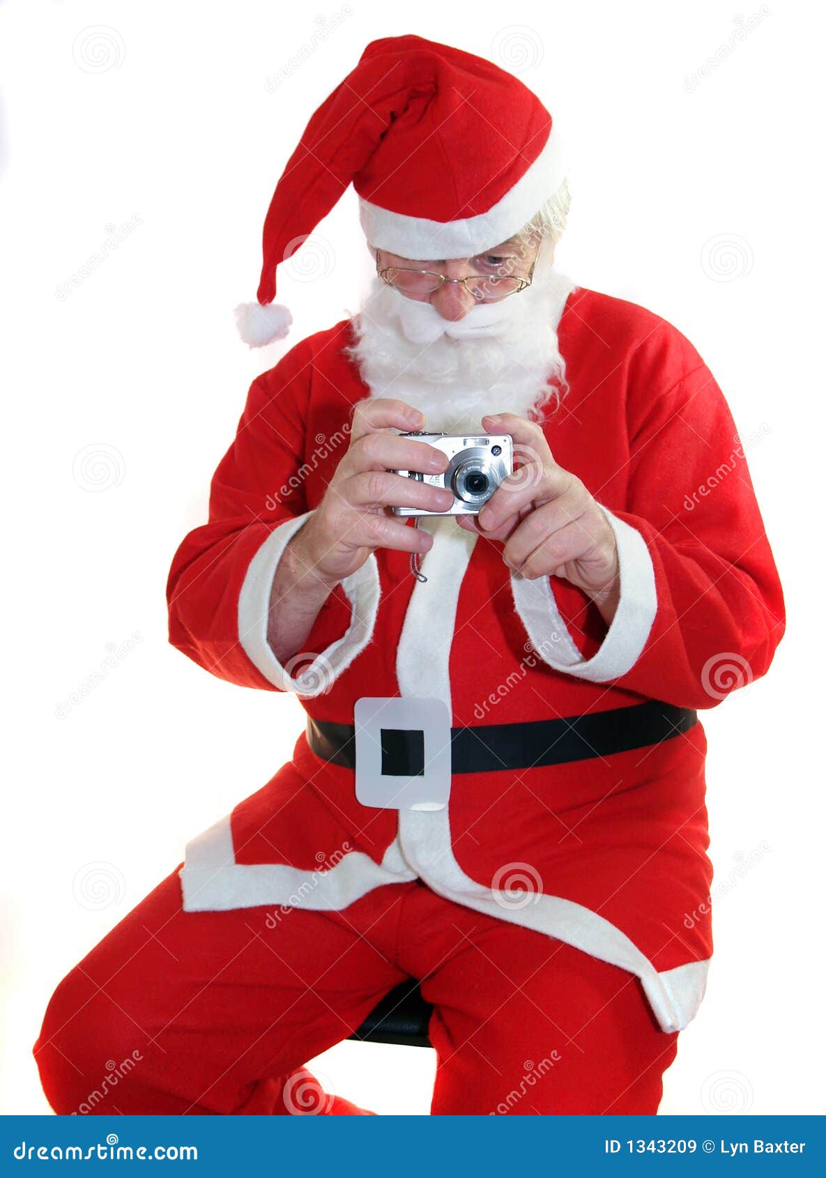 Santas camera stock image. Image of seasonal, celebration - 1343209