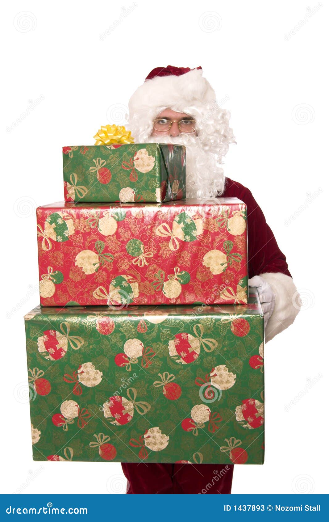 Santas gifts stock image. Image of happy, male, gift, presents - 1437893