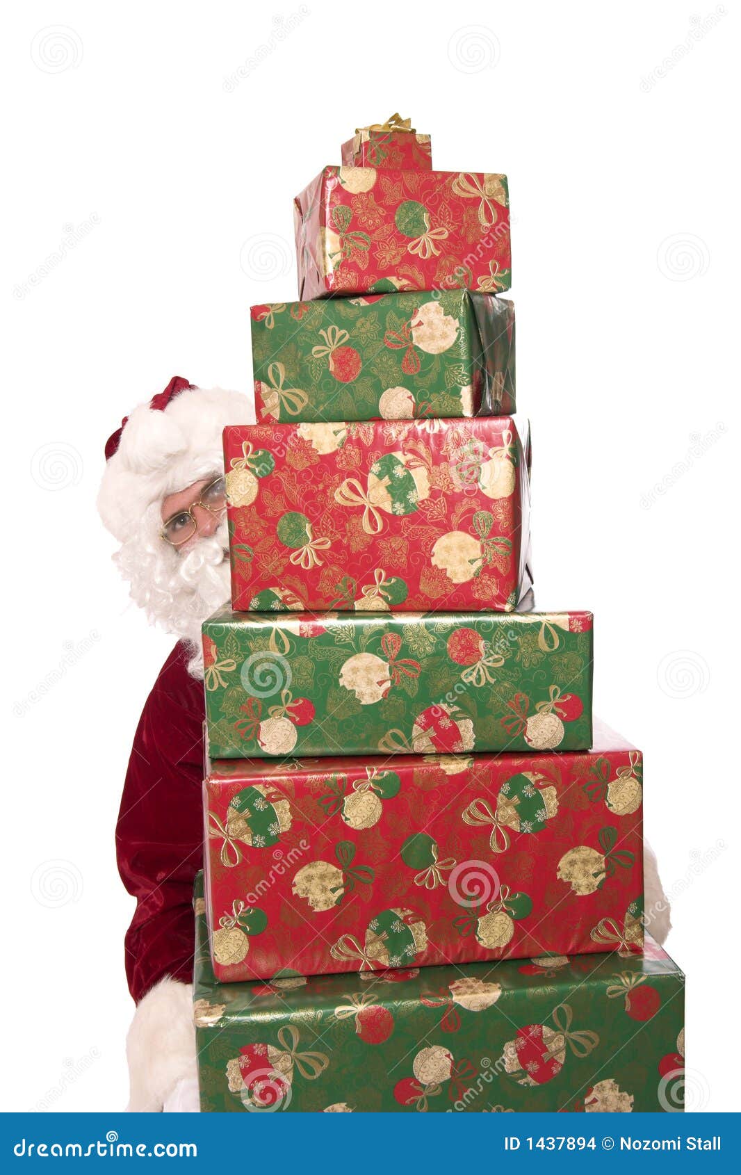 Santas gifts 3 stock photo. Image of pyramid, santa, isolated - 1437894