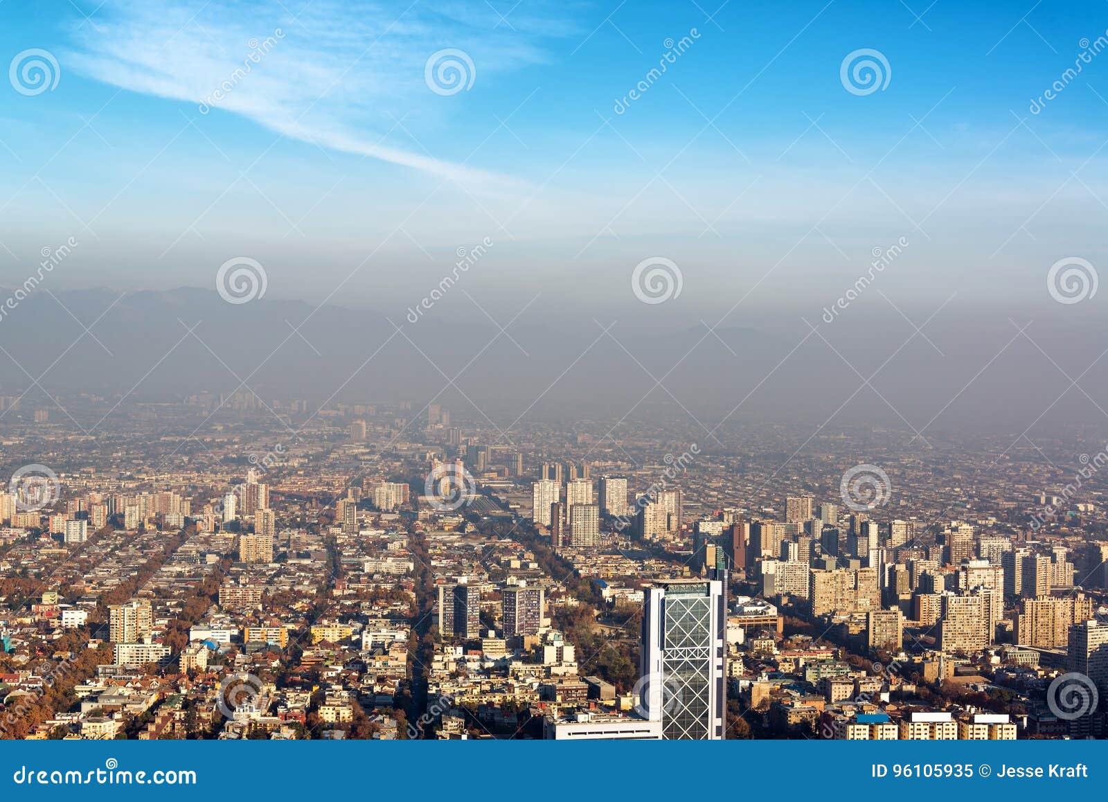 Santiago, Chile Cityscape stock image. Image of santiago - 96105935