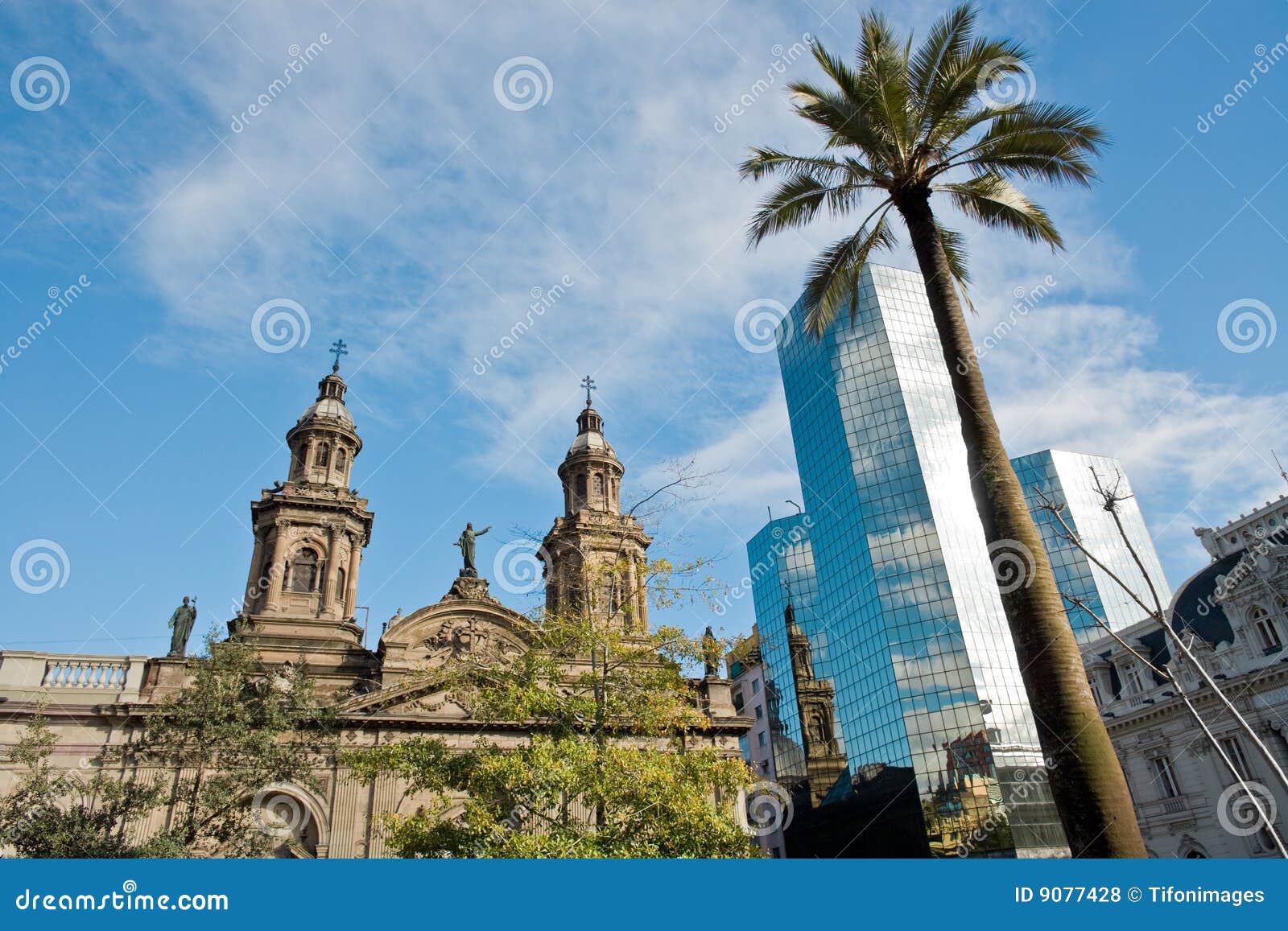 Santiago de Chile stock photo. Image of tower, building - 9077428