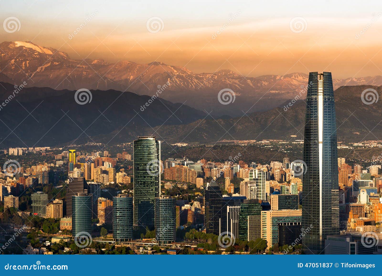 Santiago de Chile stock image. Image of american, andes - 47051837