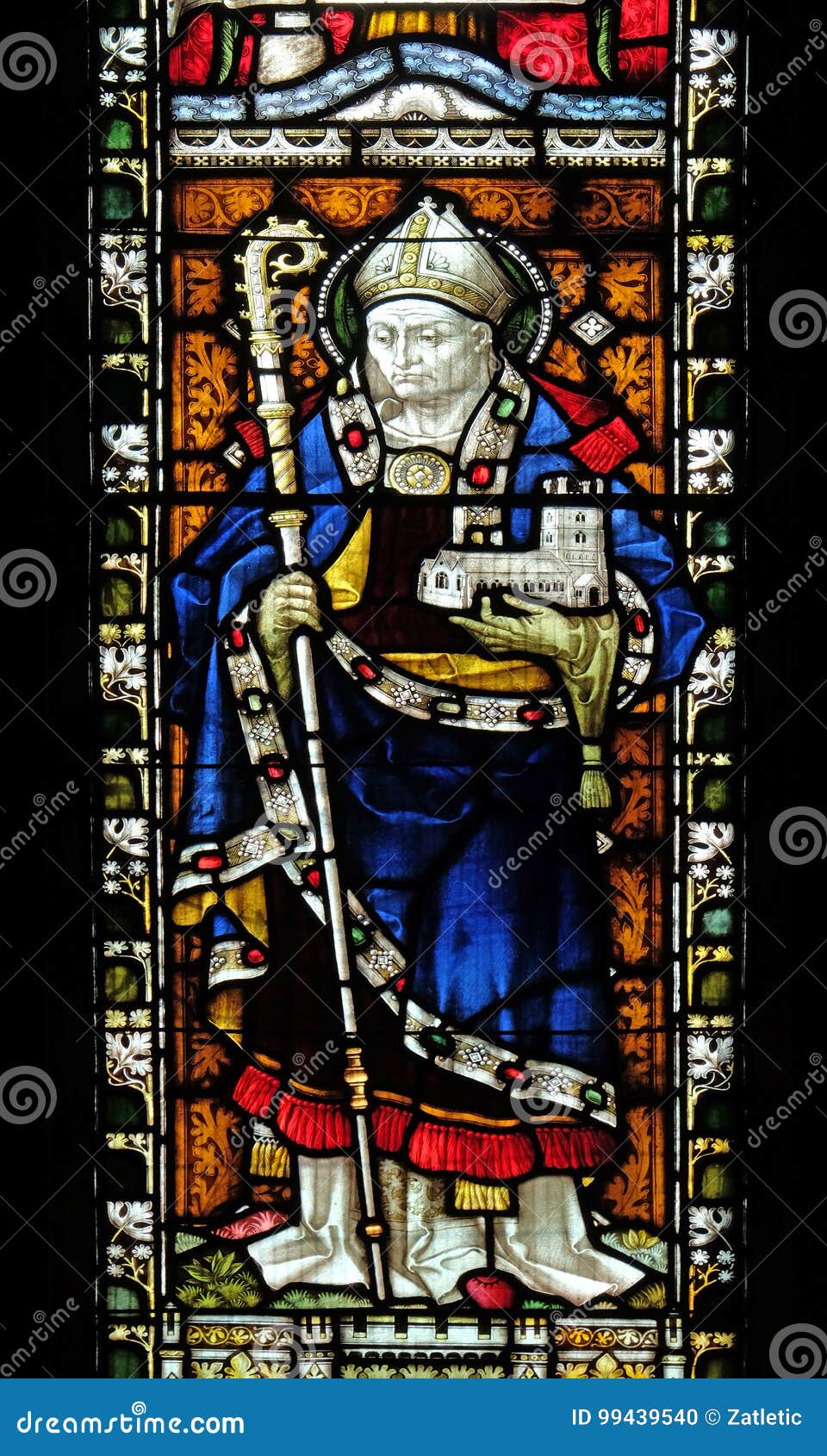 Santo Columbanus foto de archivo. Imagen de cristal, religioso - 99439540