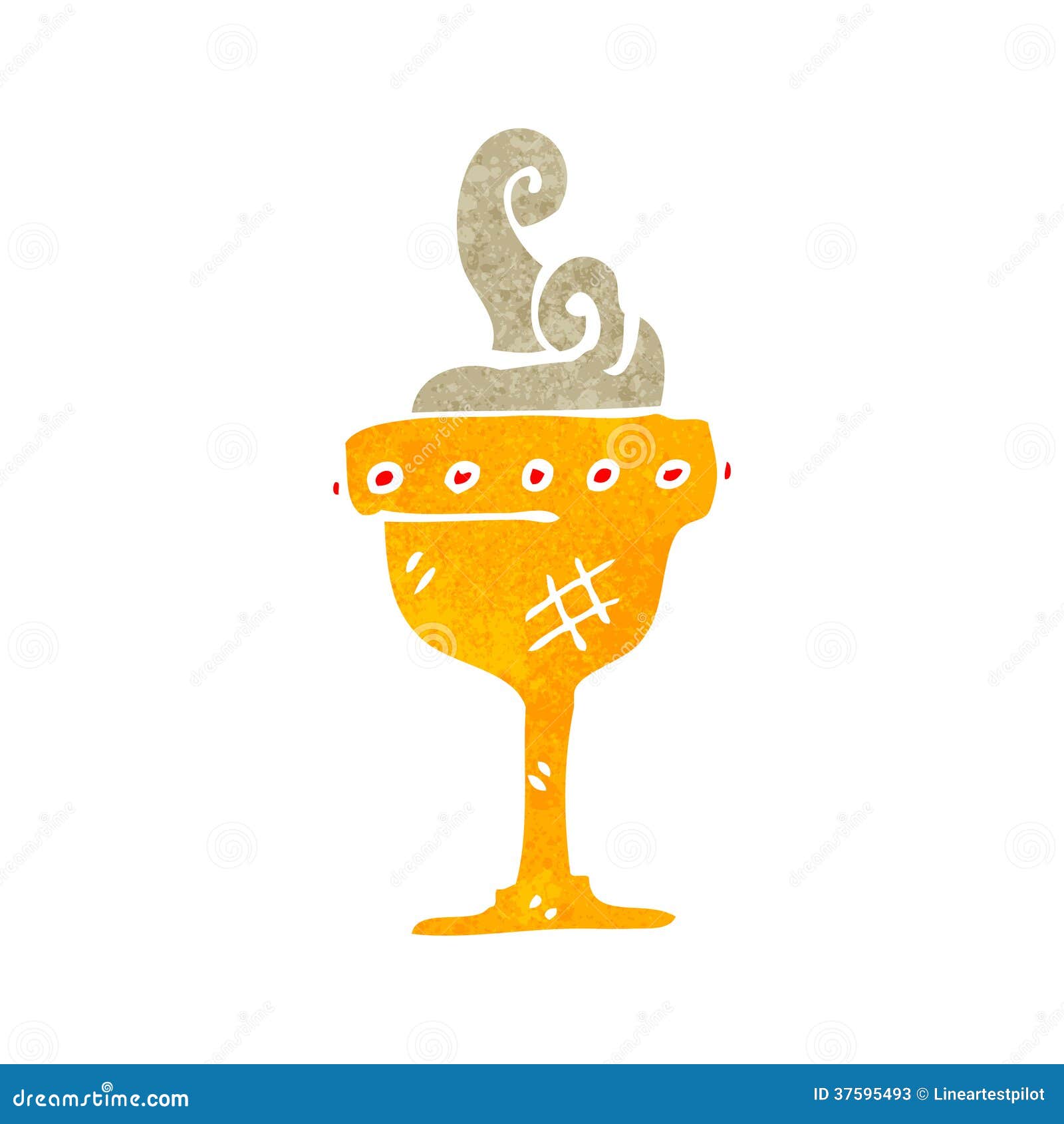 Santo Graal Retro Dos Desenhos Animados Ilustração do Vetor ...