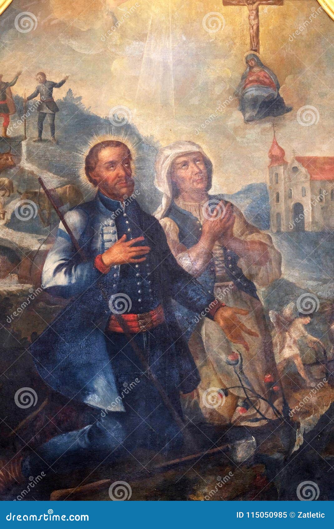 Santo Isidoro Y Maria Torribia Imagen de archivo - Imagen de retablo ...