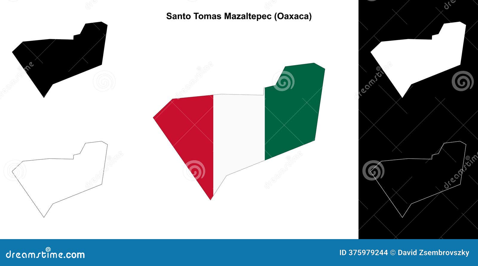 Santo Tomas Tamazulapan Outline Map Royalty-Free Stock Photography ...