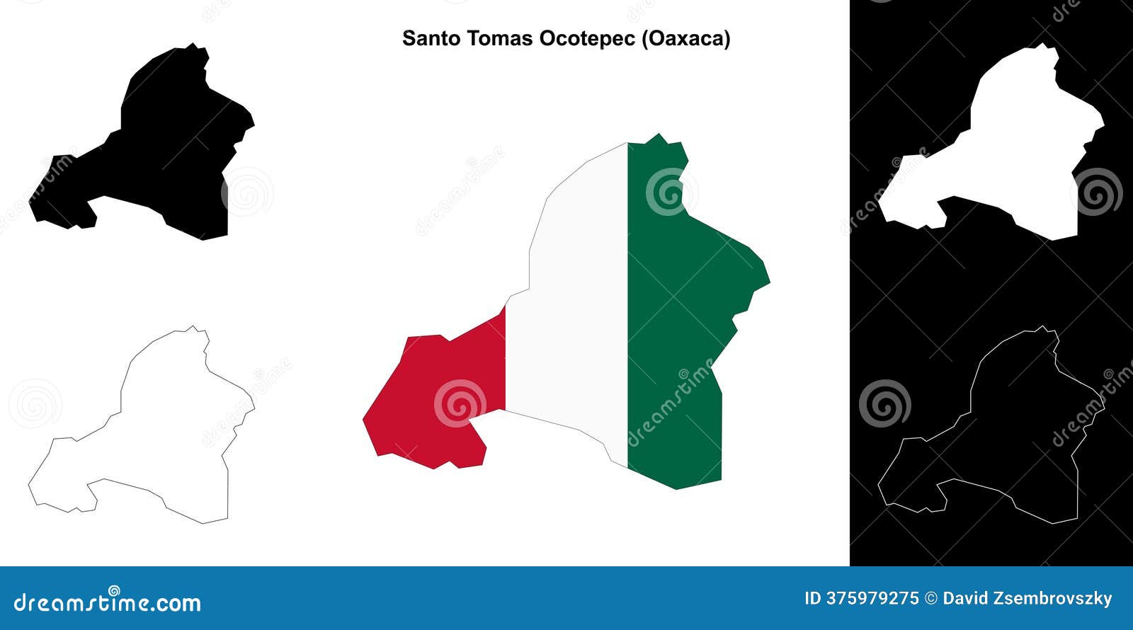 Santo Tomas Tamazulapan Outline Map Royalty-Free Stock Photography ...
