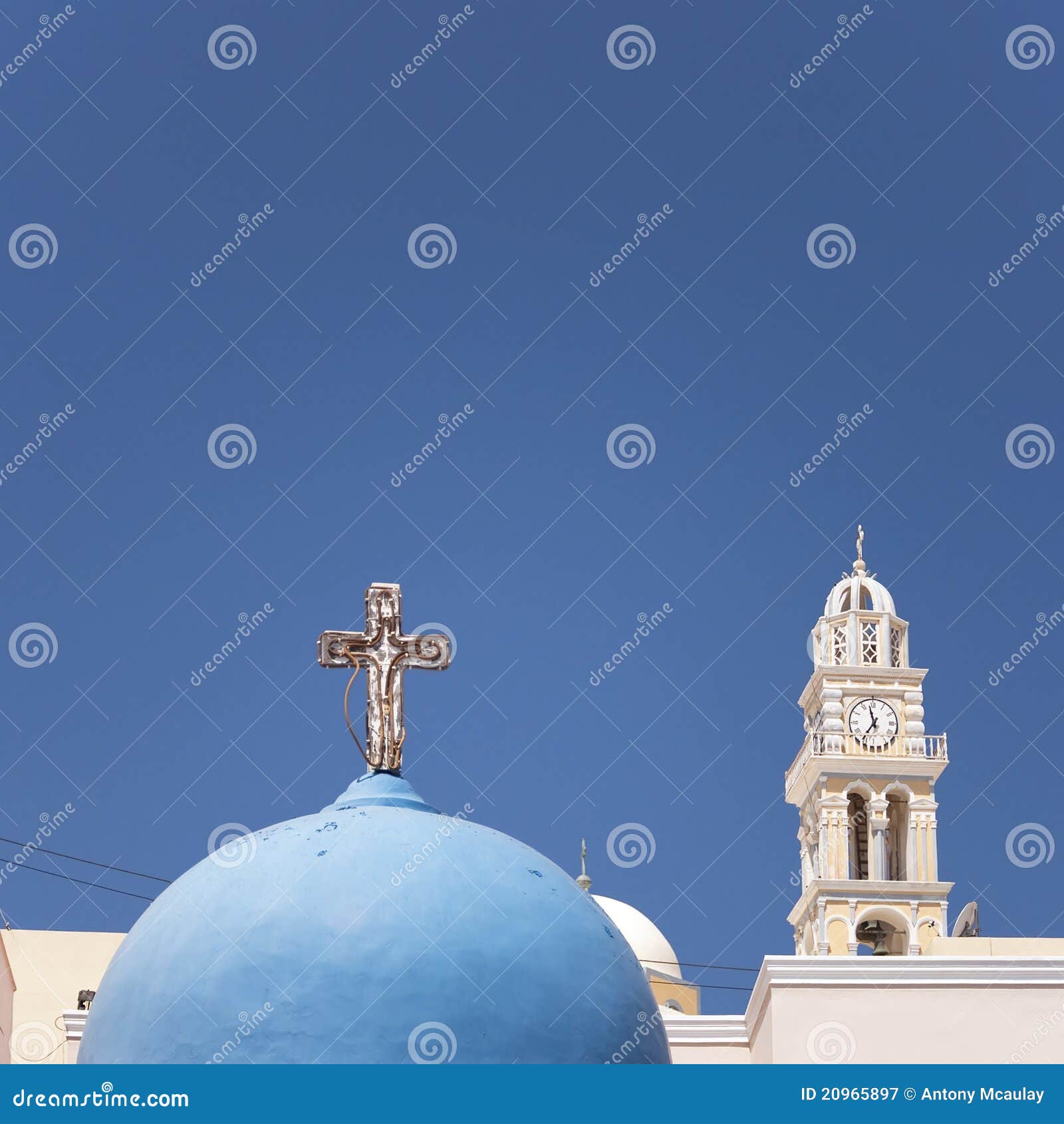 Santorini fira church stock image. Image of faith, cathedral - 20965897