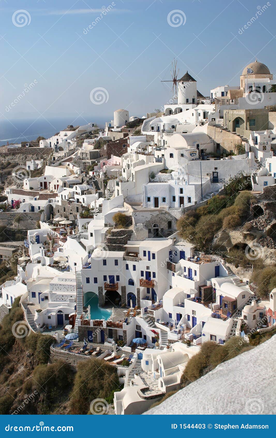 Santorini Houses stock image. Image of stucco, volcanic - 1544403
