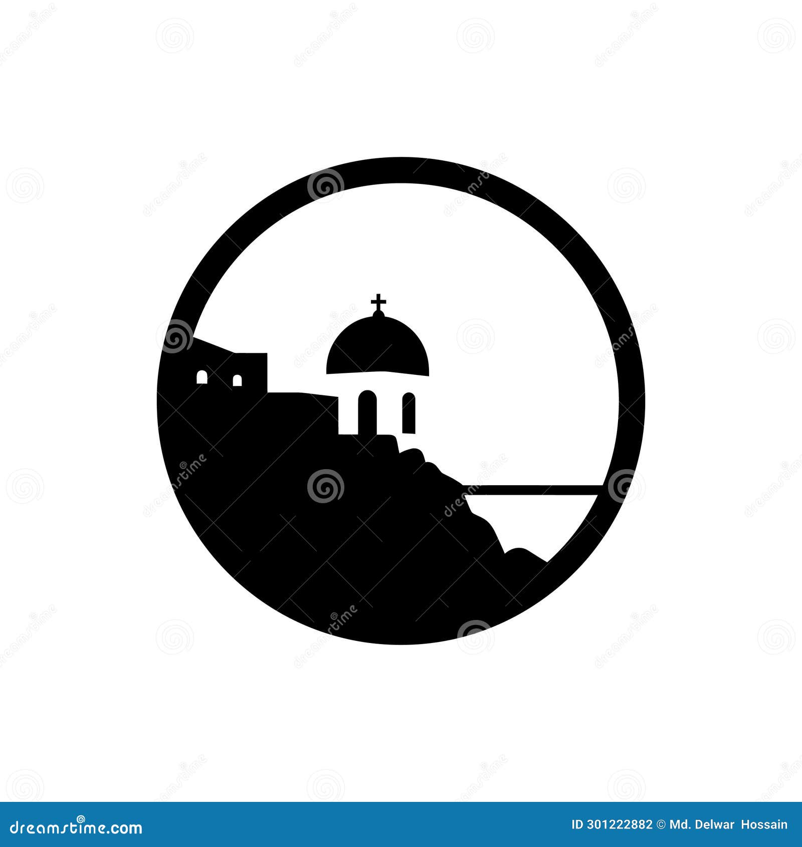 Santorini icon stock vector. Illustration of symbol - 301222882