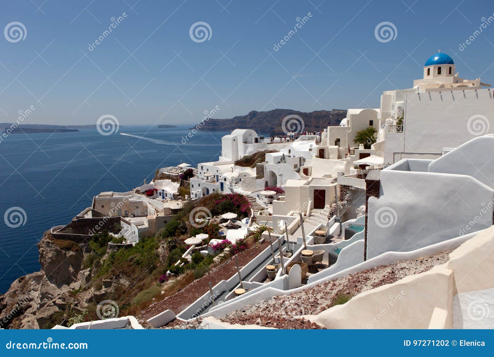 Santorini Island, Caldera View, Village Oia Stock Photo - Image of ...