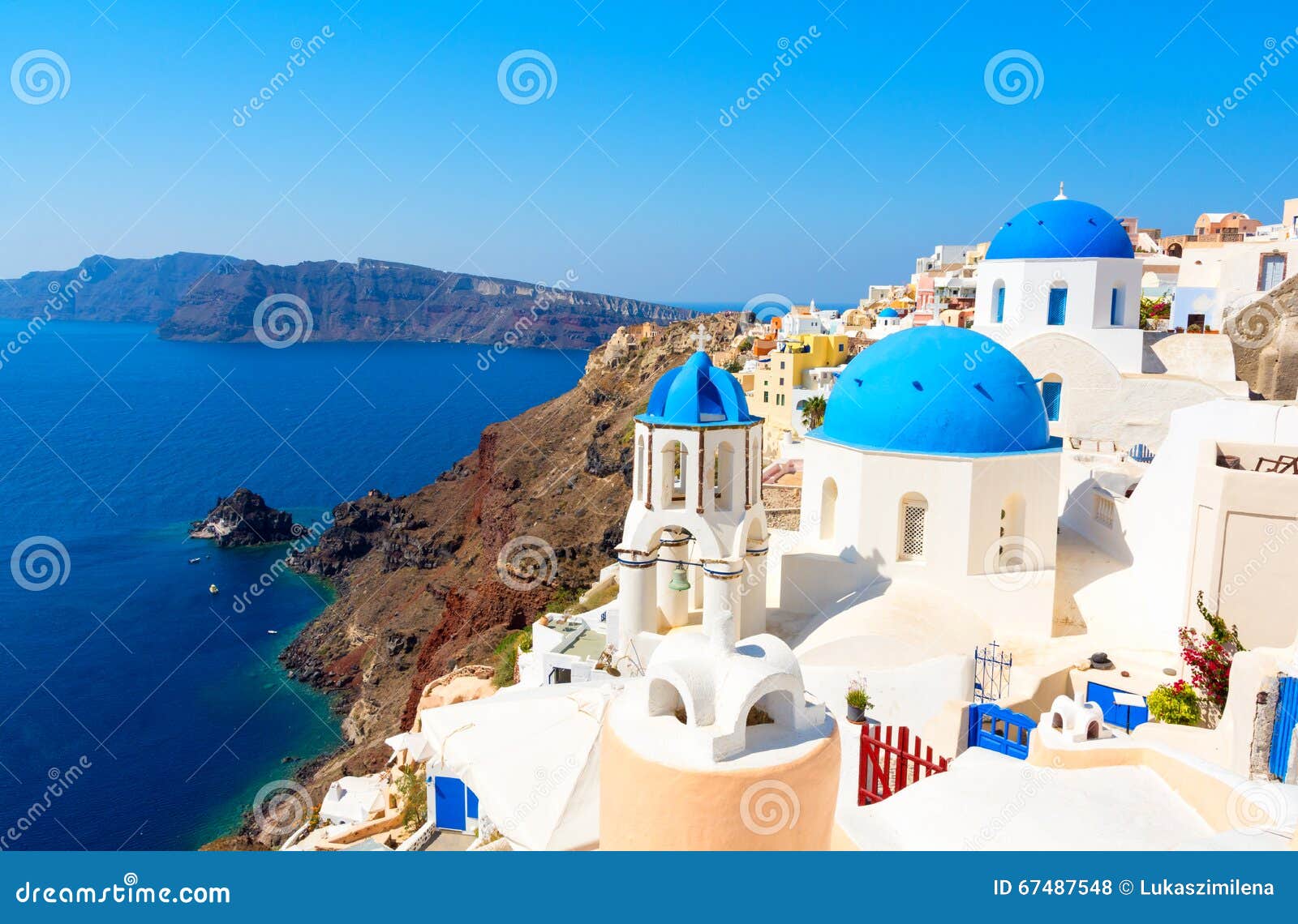 Santorini Island, Cyclades, Greece Stock Photo - Image of holiday ...