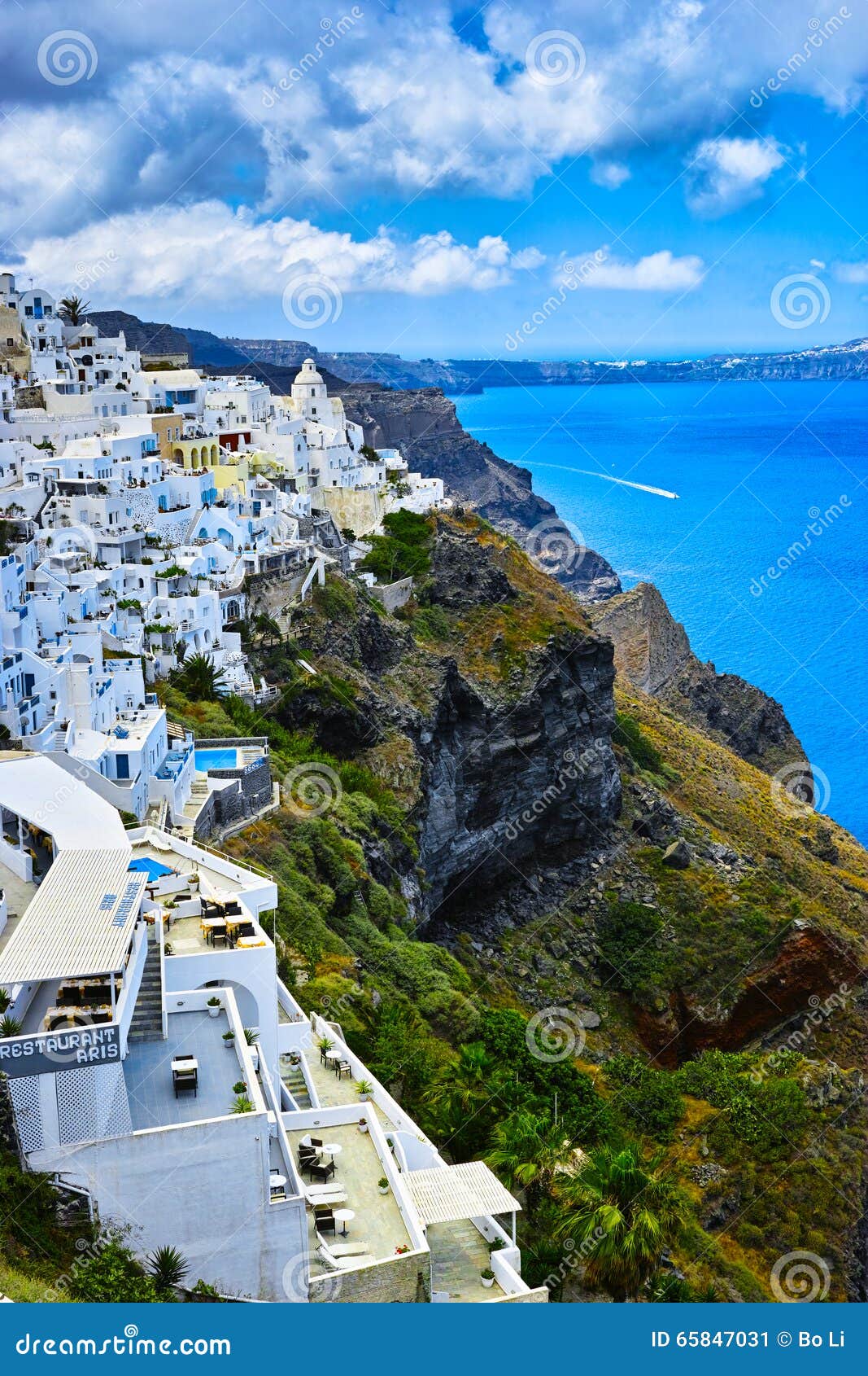 Santorini editorial photo. Image of sunset, view, destination - 65847031