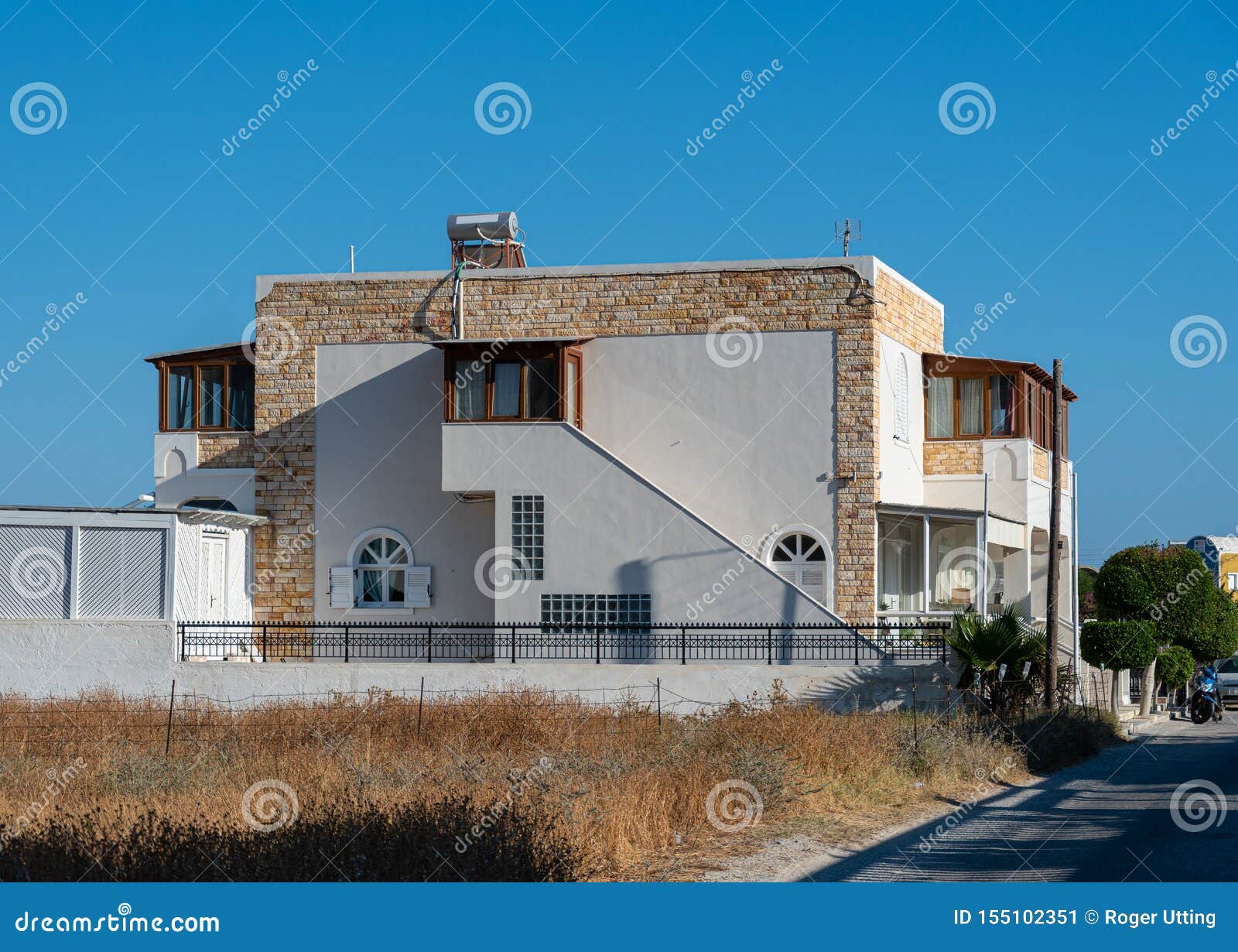 Santorini white home stock image. Image of building - 155102351