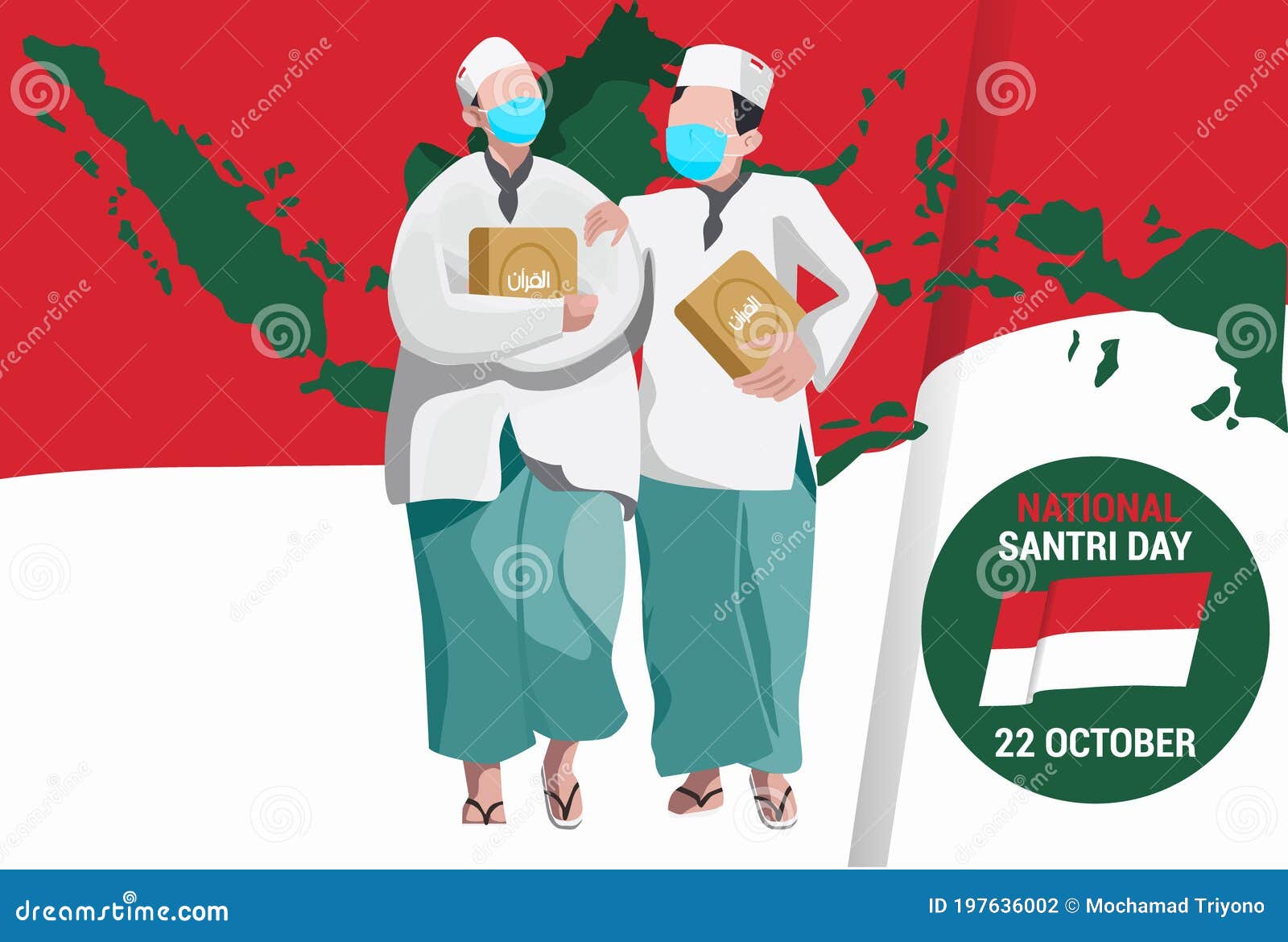 Santri Day Sign Logo Background Fullcolour Royalty-Free Stock ...