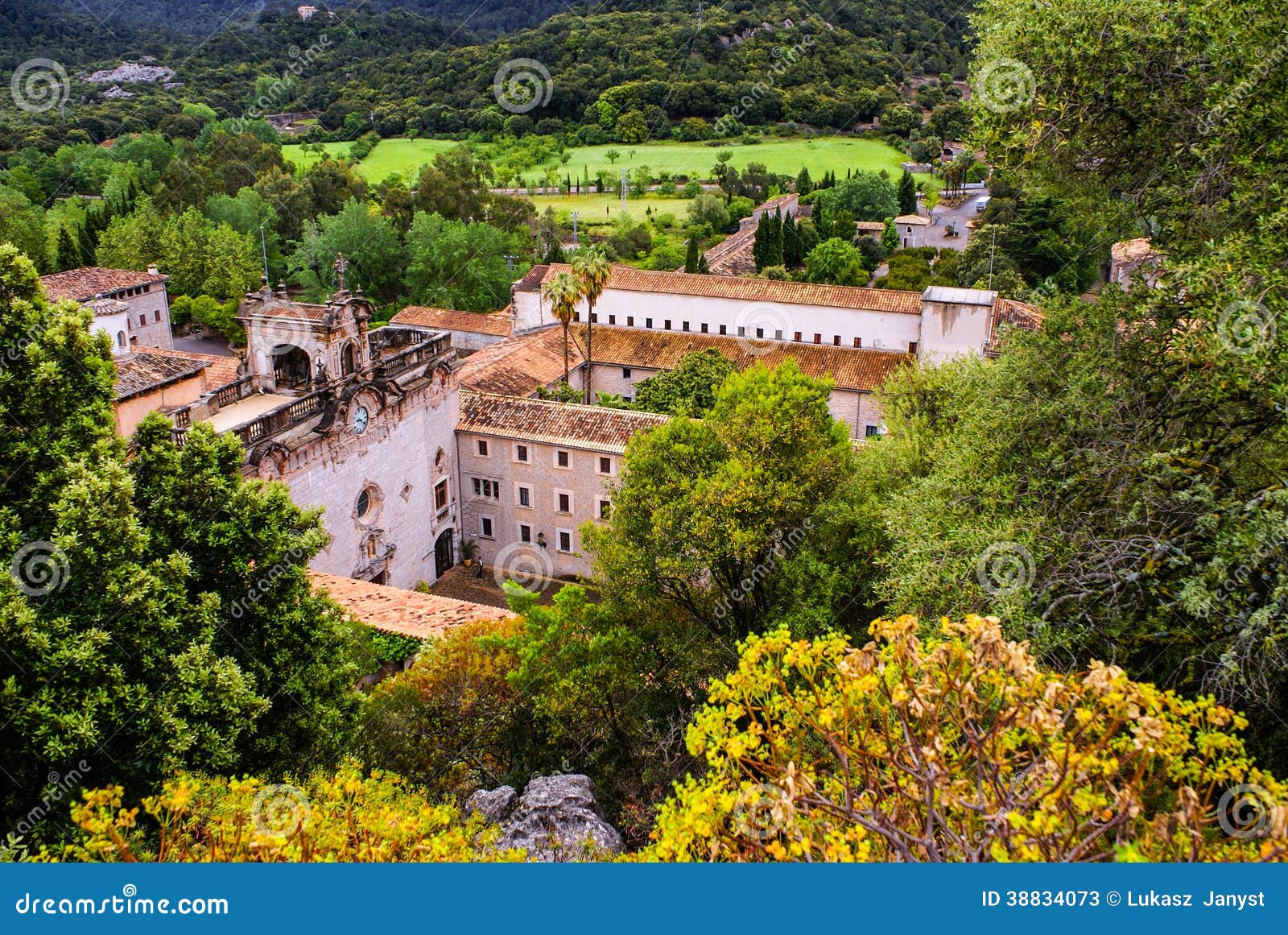 Santuari De Lluc Monastery in Mallorca, Spain Stock Image - Image of ...