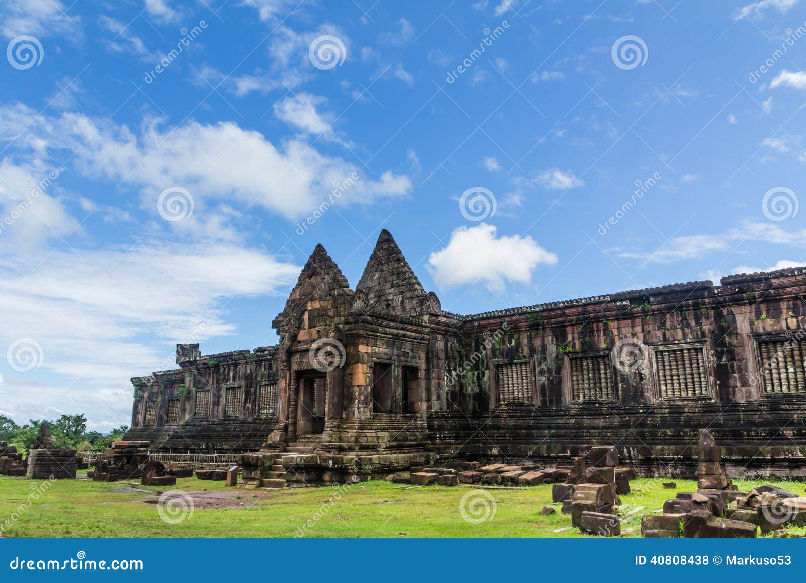 Santuario de Wat Phu foto de archivo. Imagen de meridional - 40808438