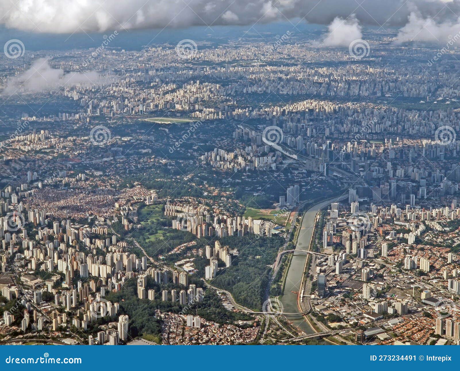 Sao Paulo from above stock image. Image of skyline, altitude - 273234491