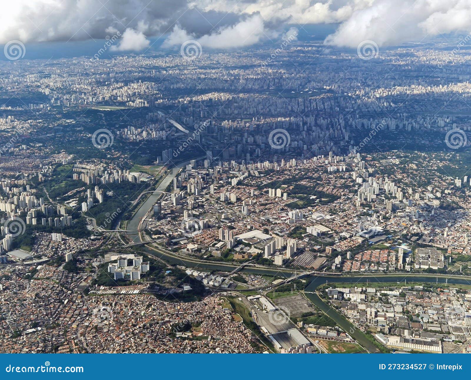 Sao Paulo from above stock image. Image of panorama - 273234527