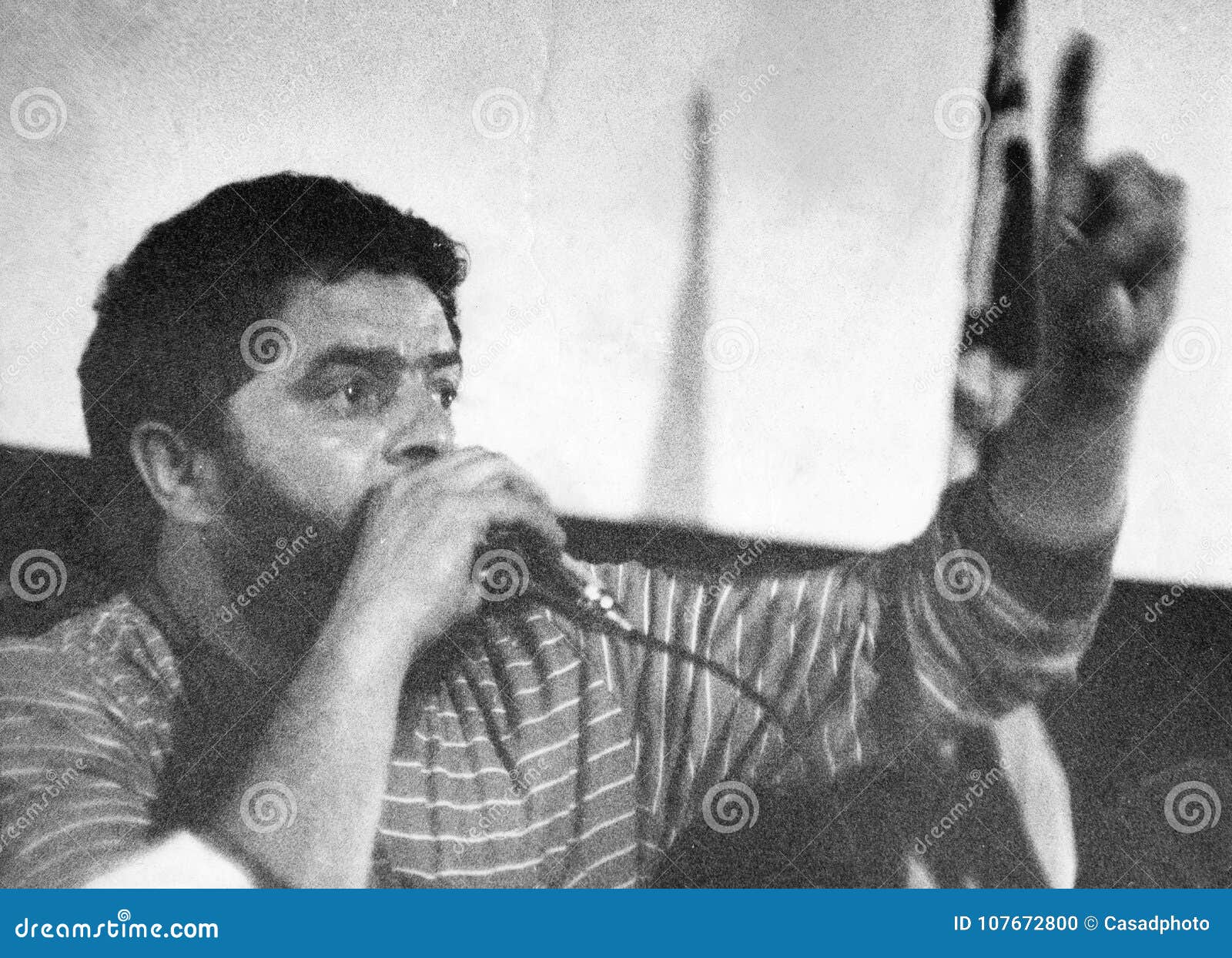 Luiz Inacio Lula Da Silva During Conference Press In 70`s Decade
