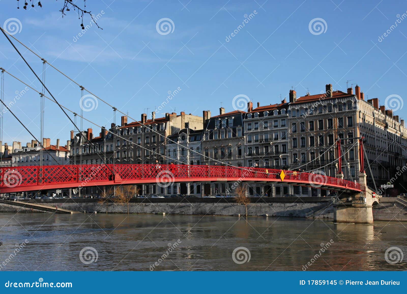 Saone river in Lyon stock image. Image of water, lyon - 17859145