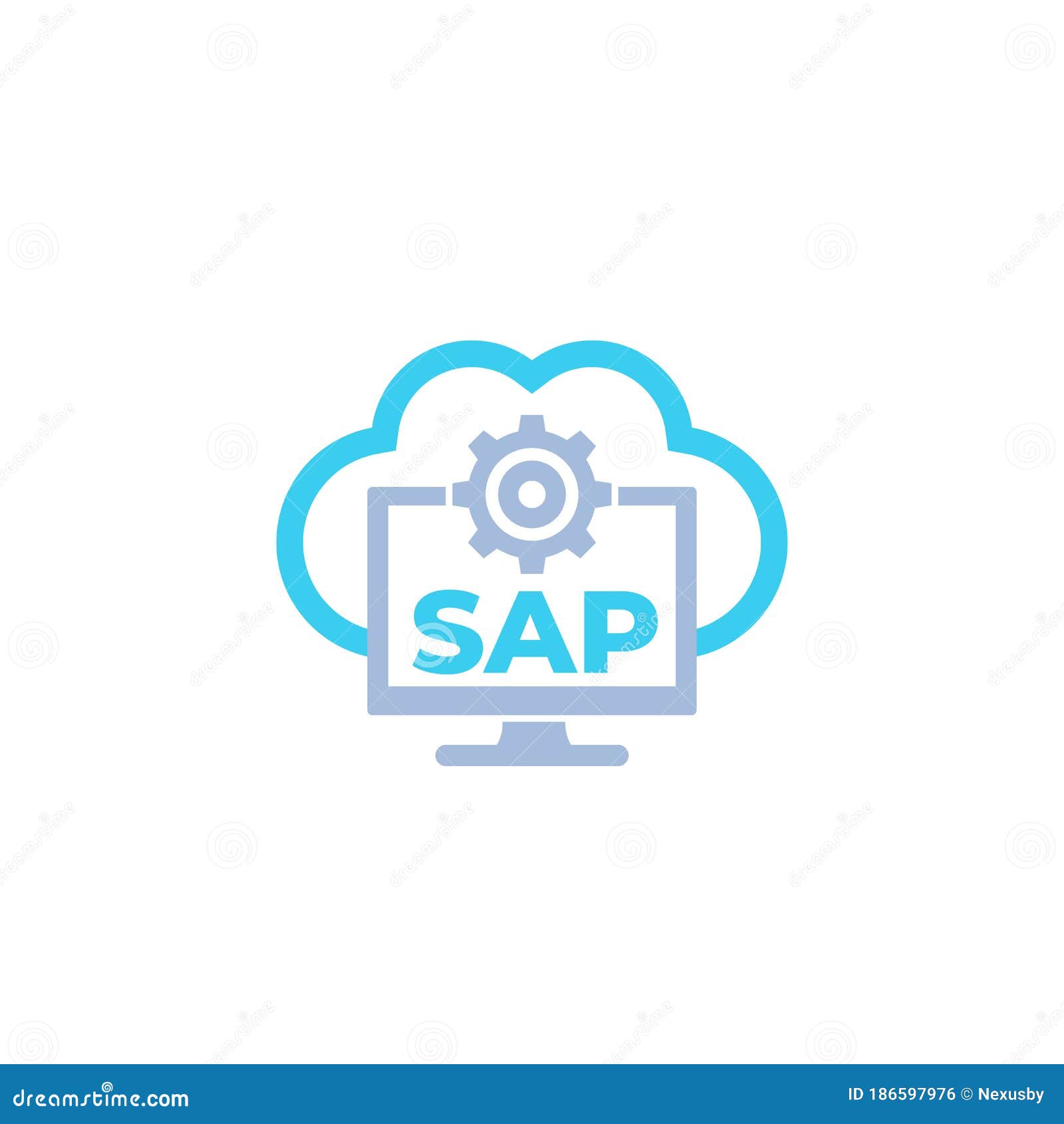 SAP, Business Cloud Software Vector Icon Editorial Photo - Illustration ...