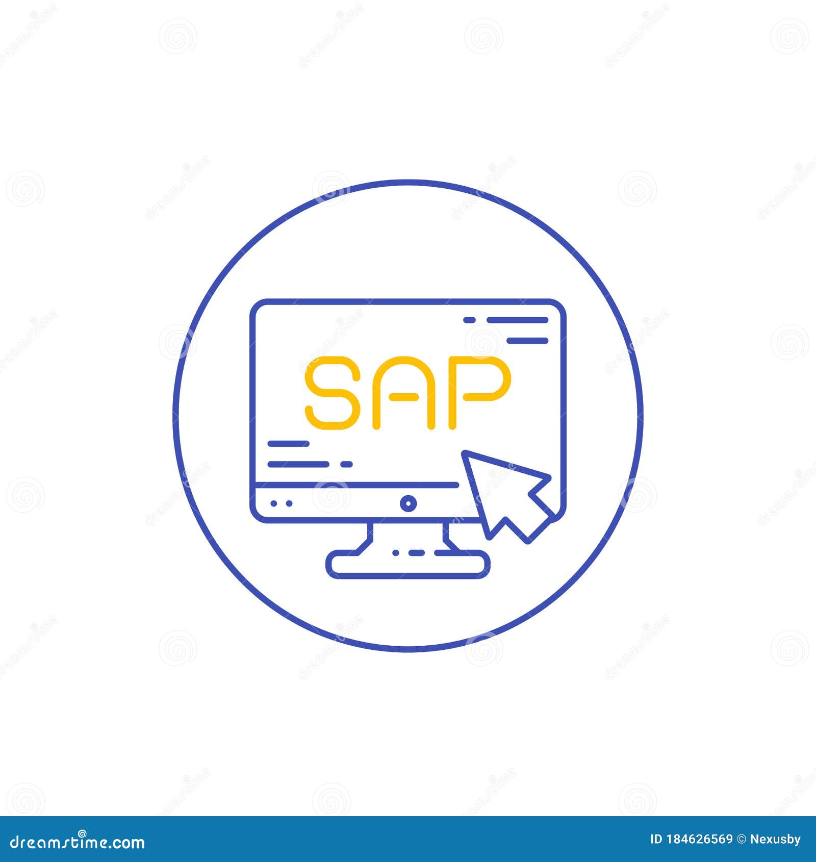 SAP, Business Planning Software Vector Line Icon Stock Vector ...