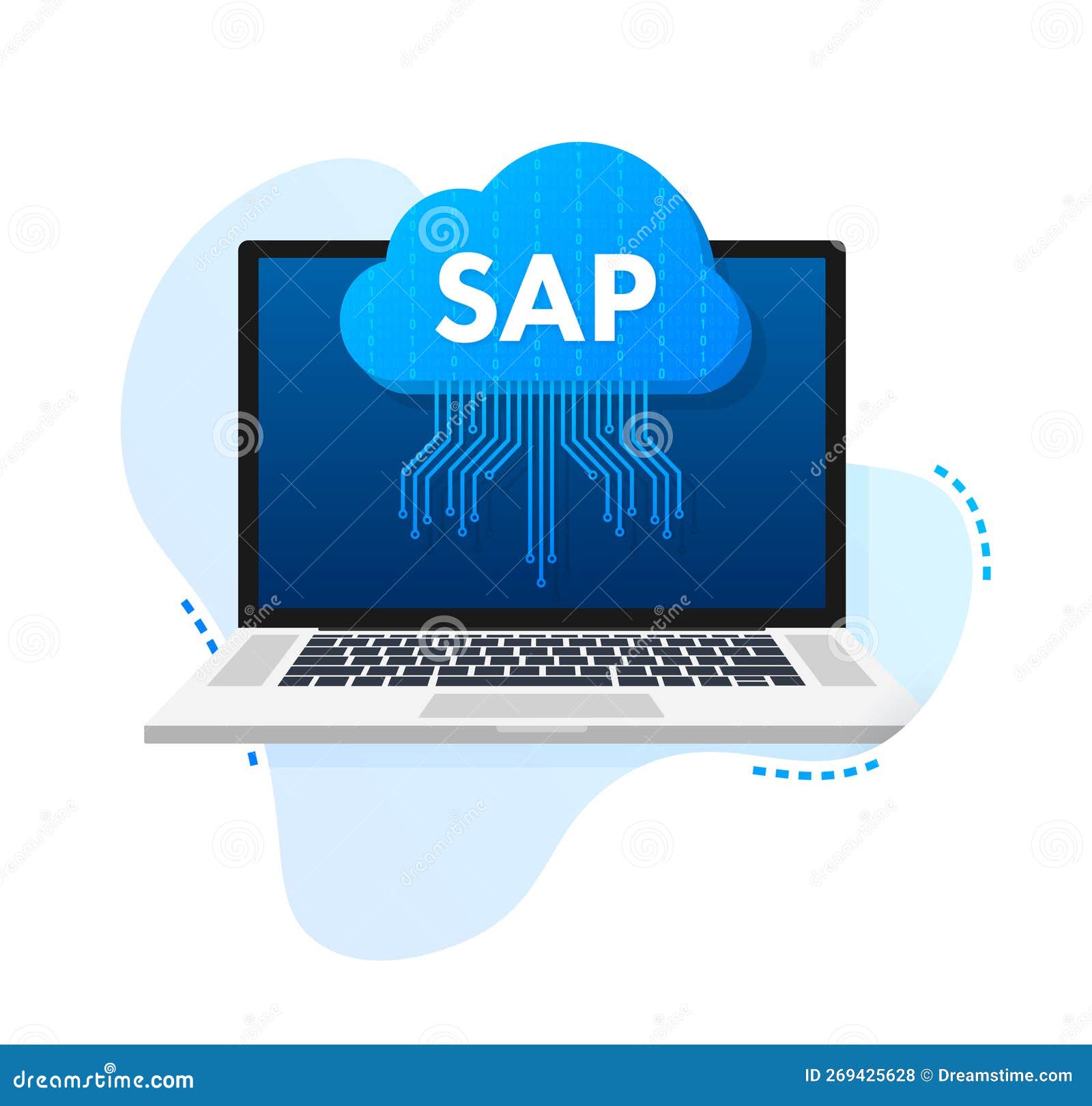 SAP Business Process Automation Software. Cloud Software. Vector Stock ...