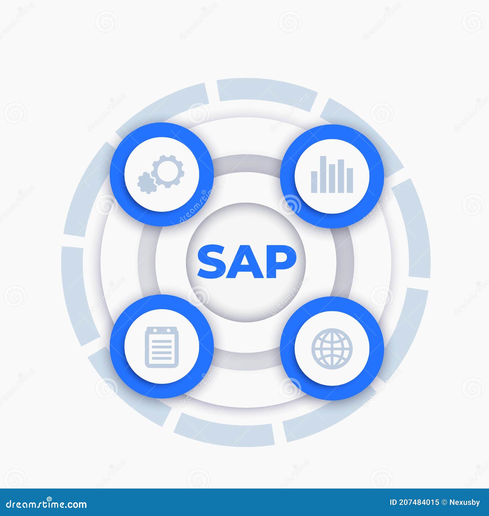 SAP, Business Software Vector Infographics Editorial Image ...