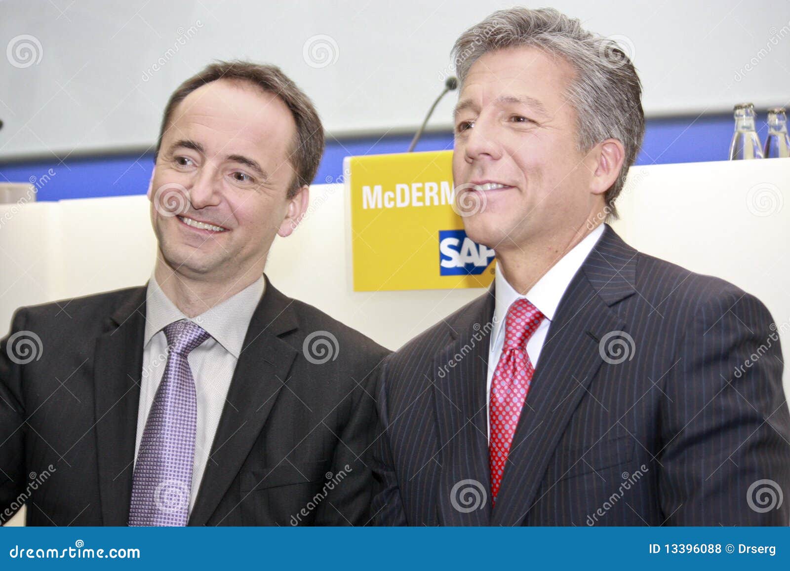 SAP co-CEOs editorial stock photo. Image of coat, microphone - 13396088
