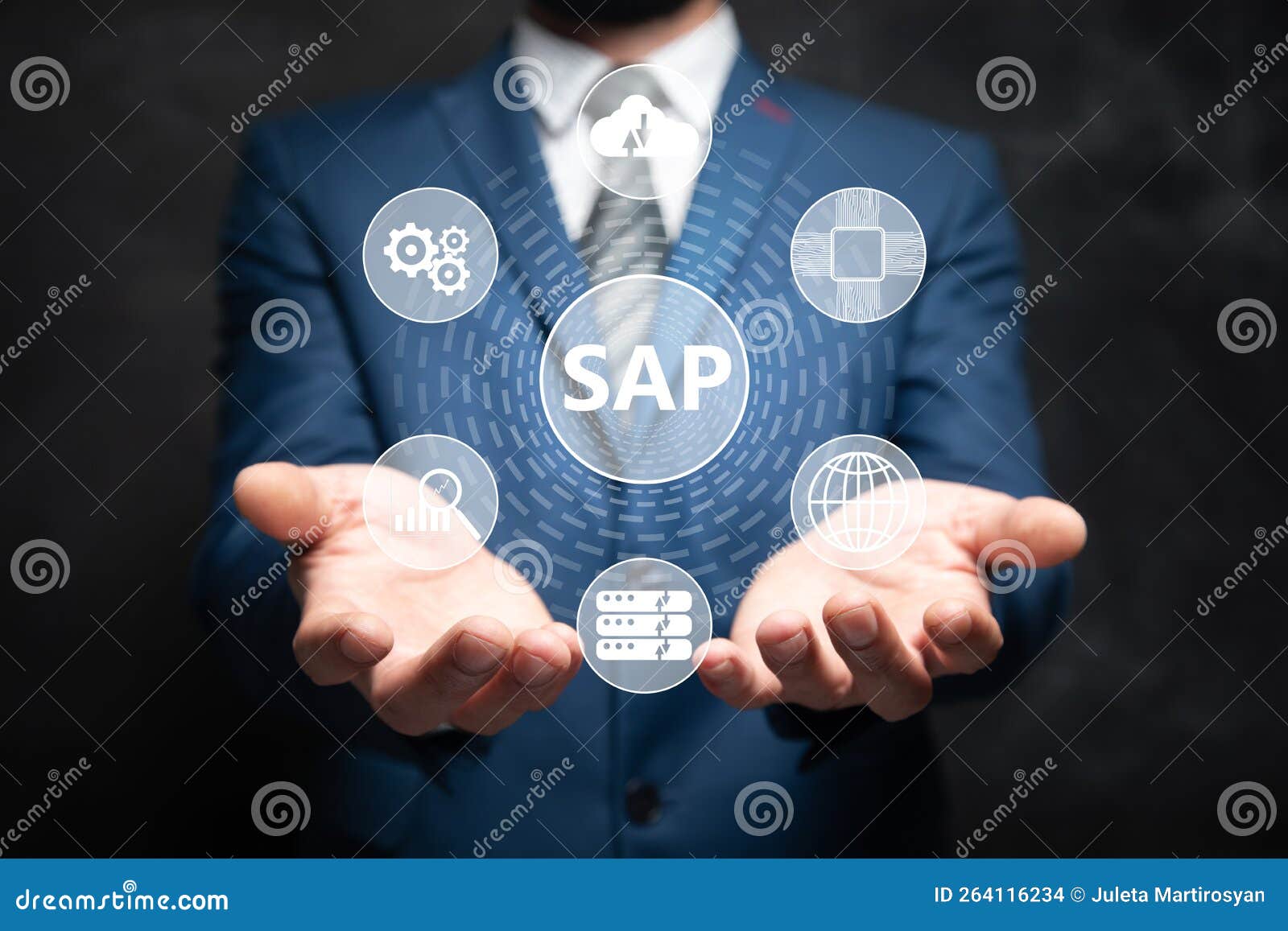 SAP and Icons on the Screen Stock Photo - Image of process, corporate ...