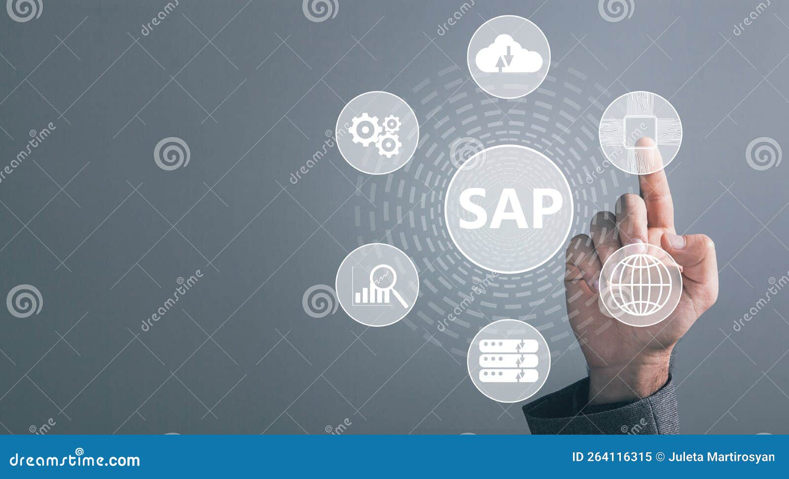 SAP and Icons on the Screen Stock Image - Image of computer, service ...