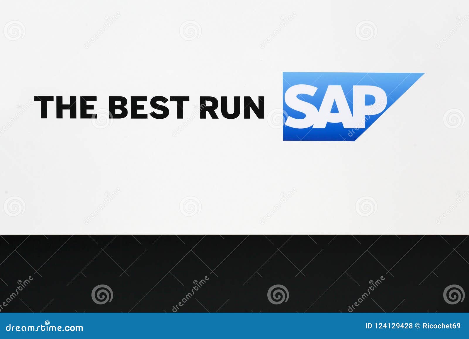 SAP-Logo Und -slogan Auf Einer Wand Redaktionelles Stockfoto - Bild von ...