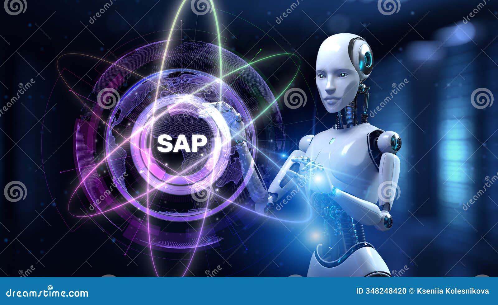 SAP Systems Applications and Products Illustrated with a Robot Pressing ...