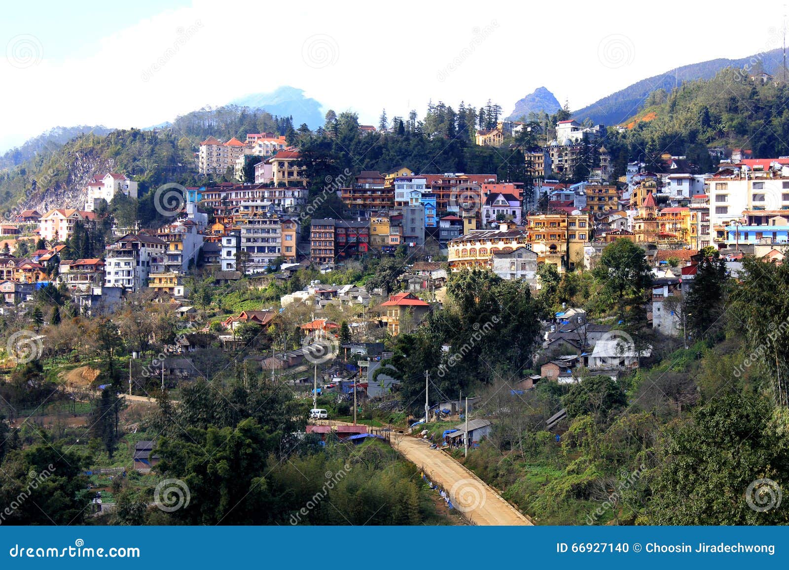 Sapa town stock photo. Image of tribes, sapa, district - 66927140