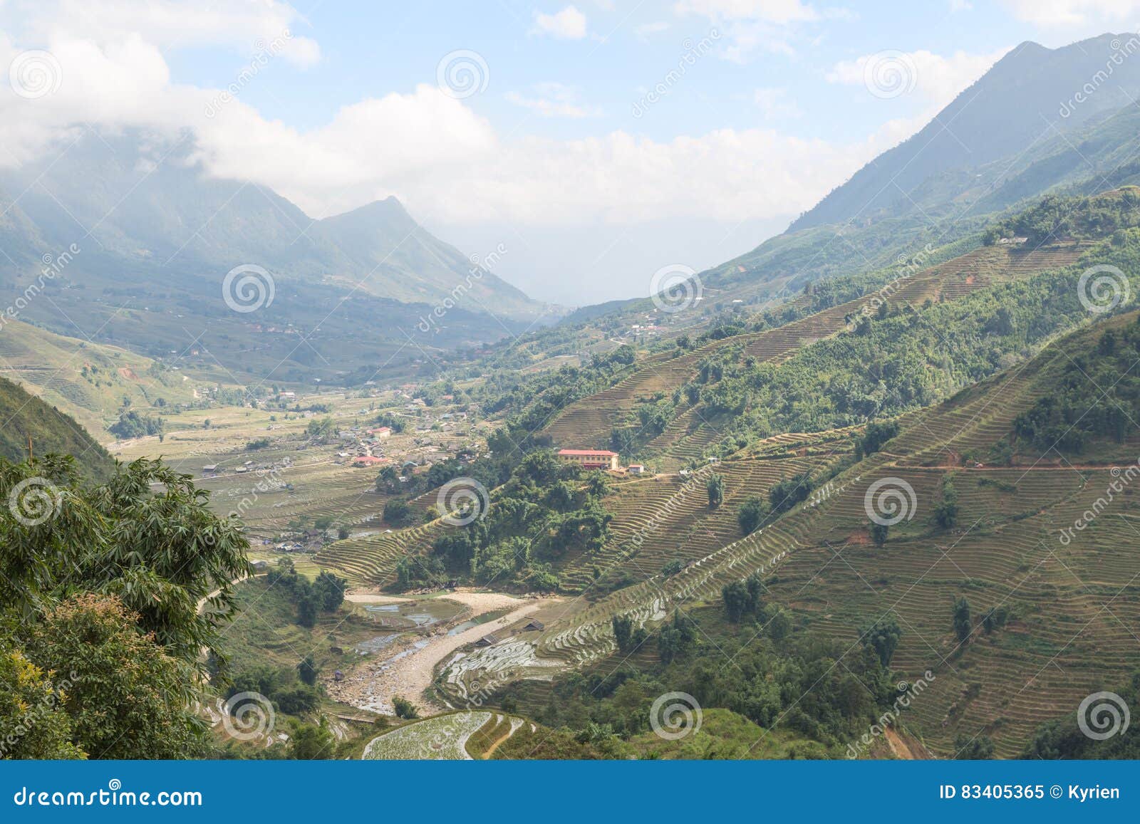Sapa valley in Vietnam stock image. Image of indochina - 83405365