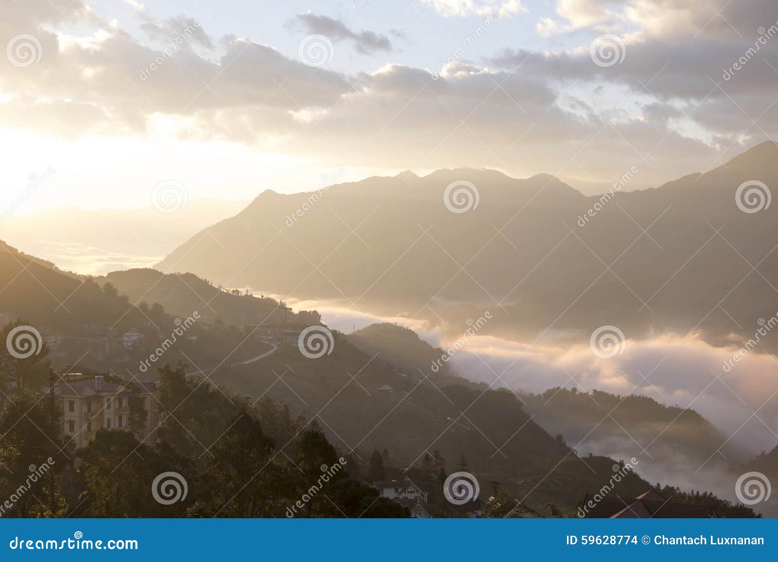 Sapa View stock photo. Image of sapa, light, sunshine - 59628774