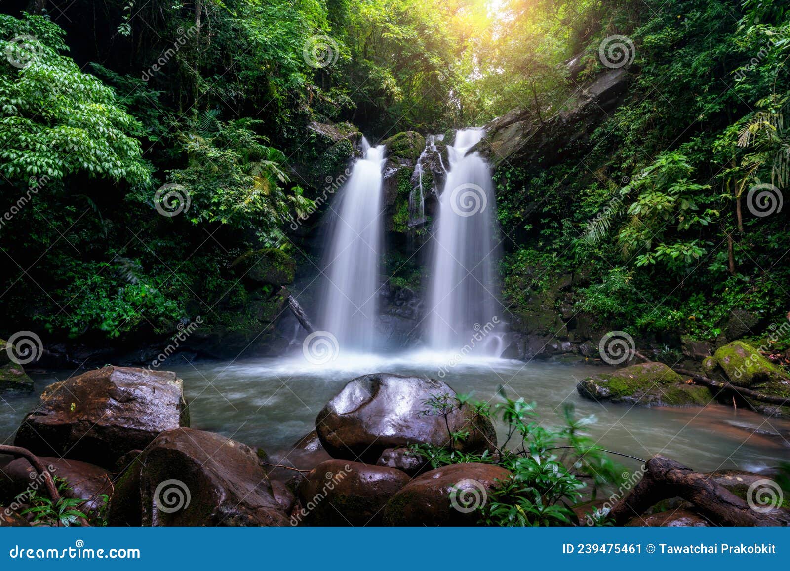 Sapan Waterfall at Sapan Village, Boklua in Nan Province, Thailand ...