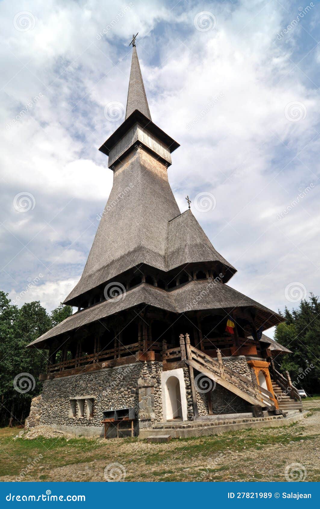 Sapanta Orthodox Wooden Monastery Complex Stock Image - Image of ...